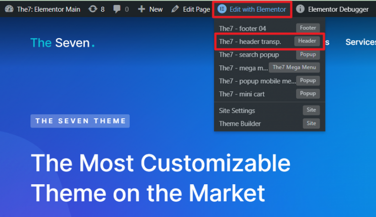 How to edit a logo in Elementor floating header | Dream-Theme