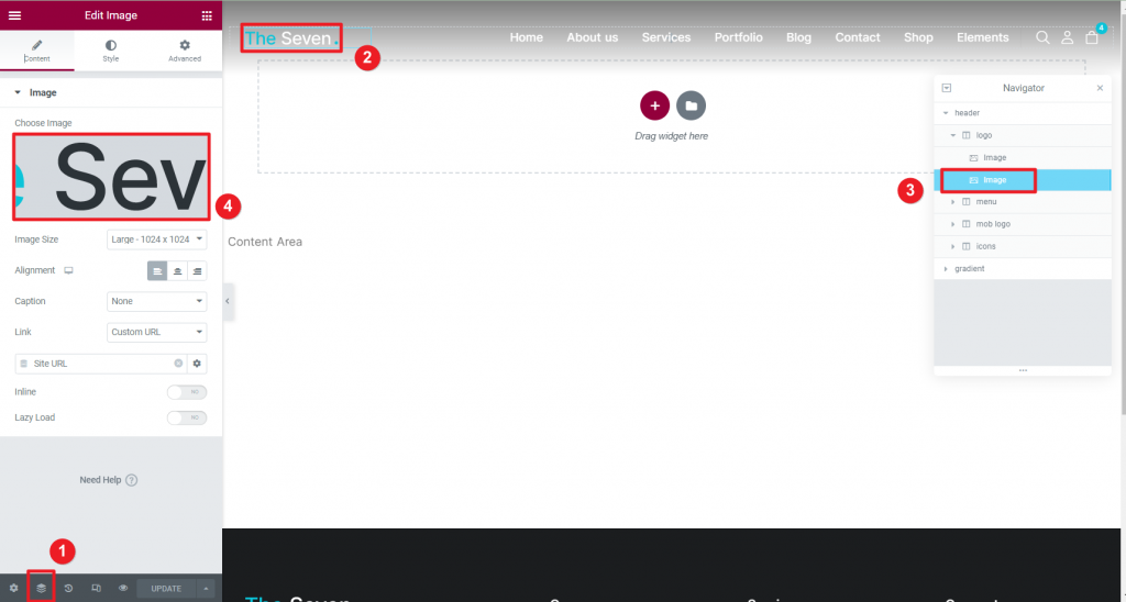 How to edit a logo in Elementor floating header | Dream-Theme